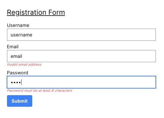 React Forms With React Hook Form Tailwindcss And Yup For Form Input Validation 1482