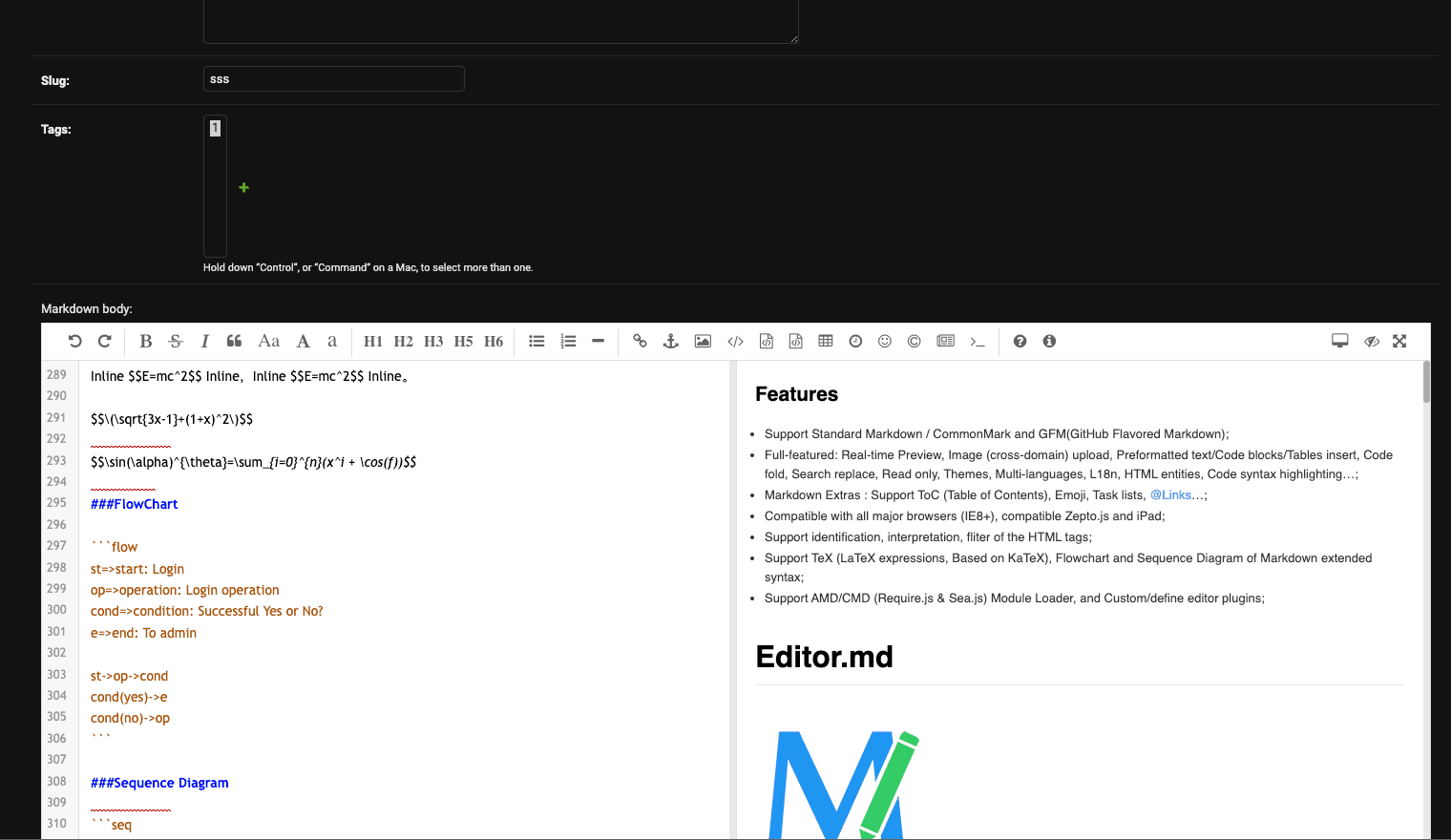 Integrating Django Admin with Markdown Editor